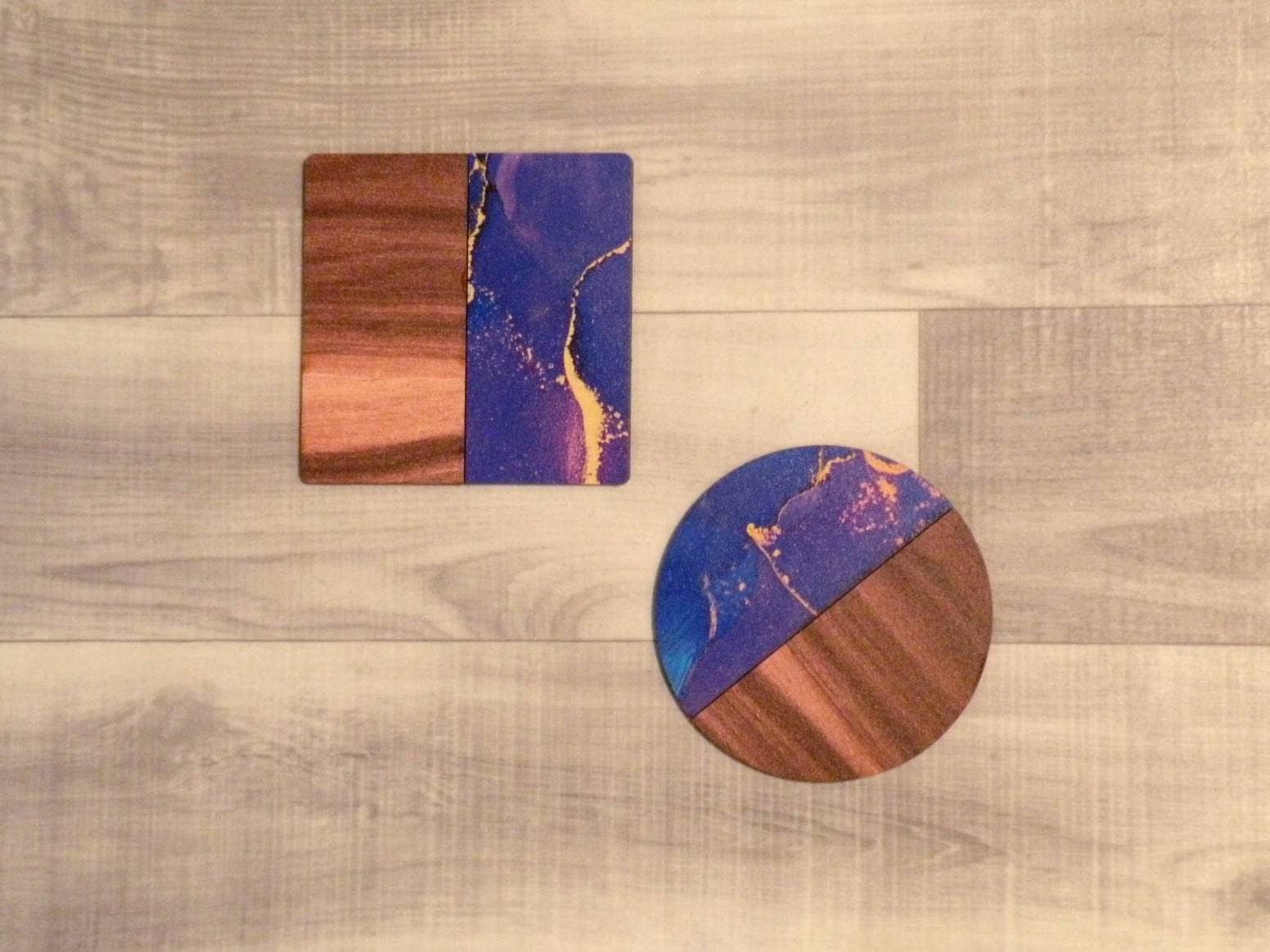 DIGITAL Split Coaster Design to Make Imitation Faux Marble and - Etsy