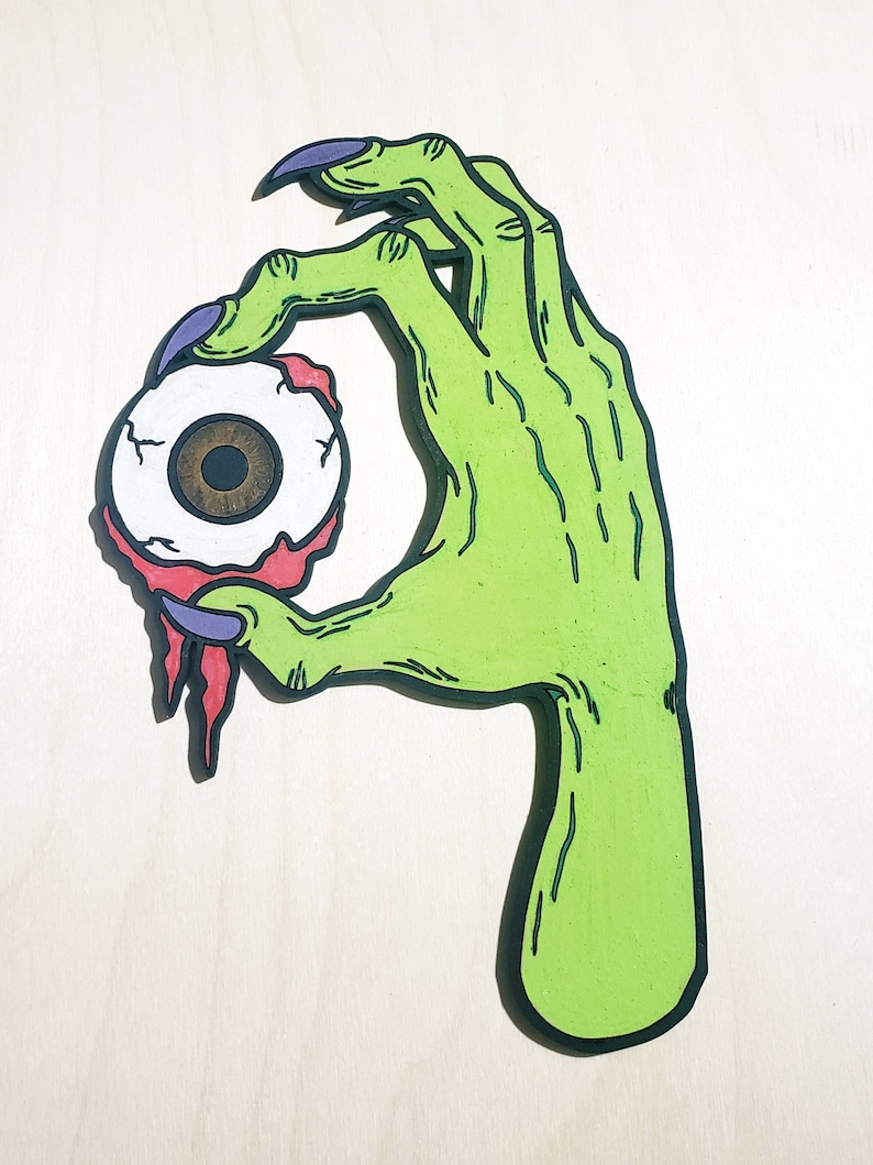 DIGITAL Zombie Hand Eye - Knock If You Dare, Enter If You Must - Etsy