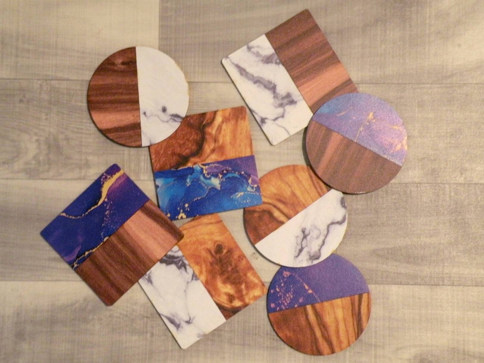 DIGITAL Split Coaster Design to Make Imitation Faux Marble and - Etsy