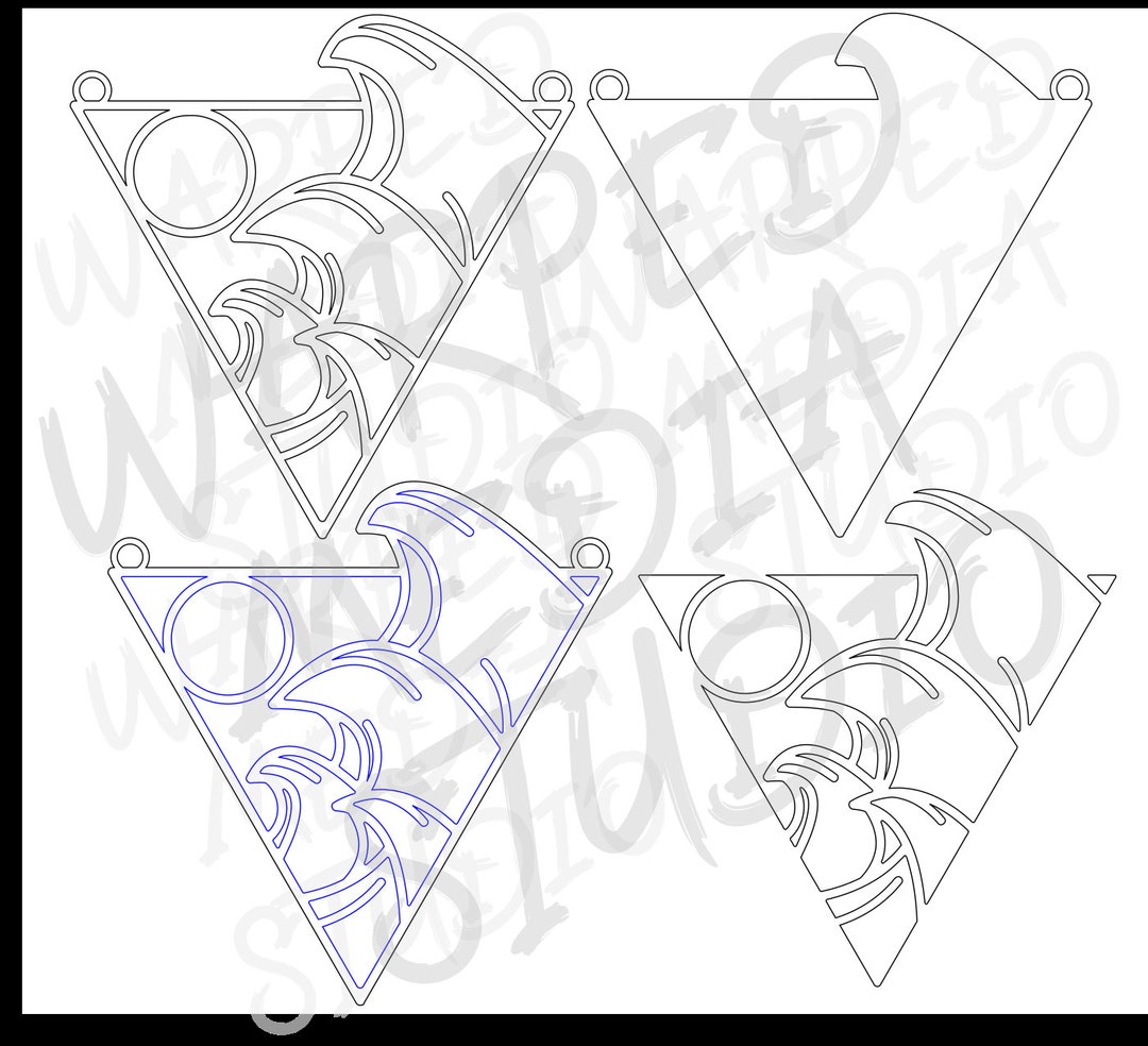 DIGITAL Big Wave Triangle Sun Catcher - Etsy