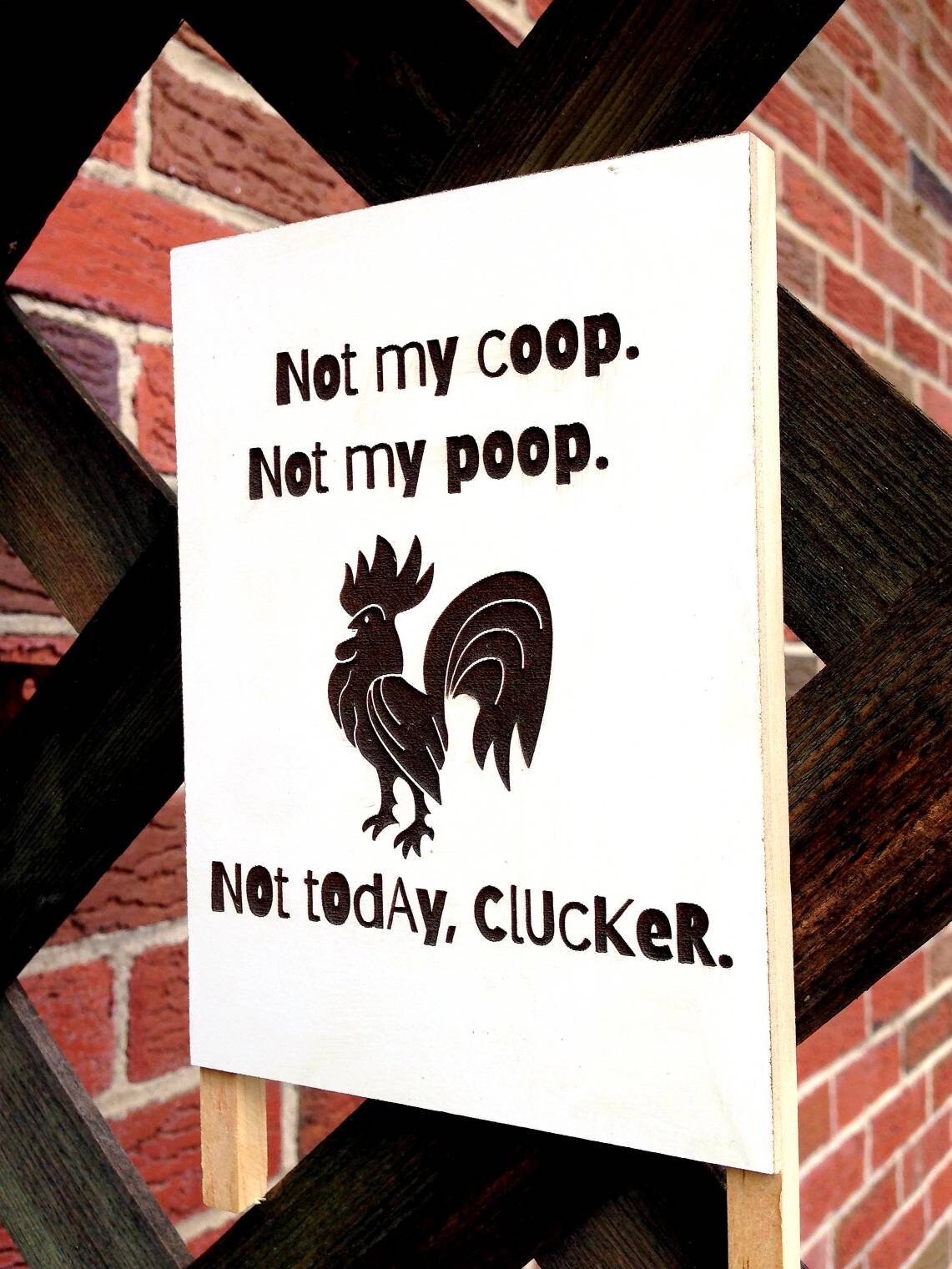 DIGITAL Not My Coop - Not My Poop - Not Today Clucker - Etsy