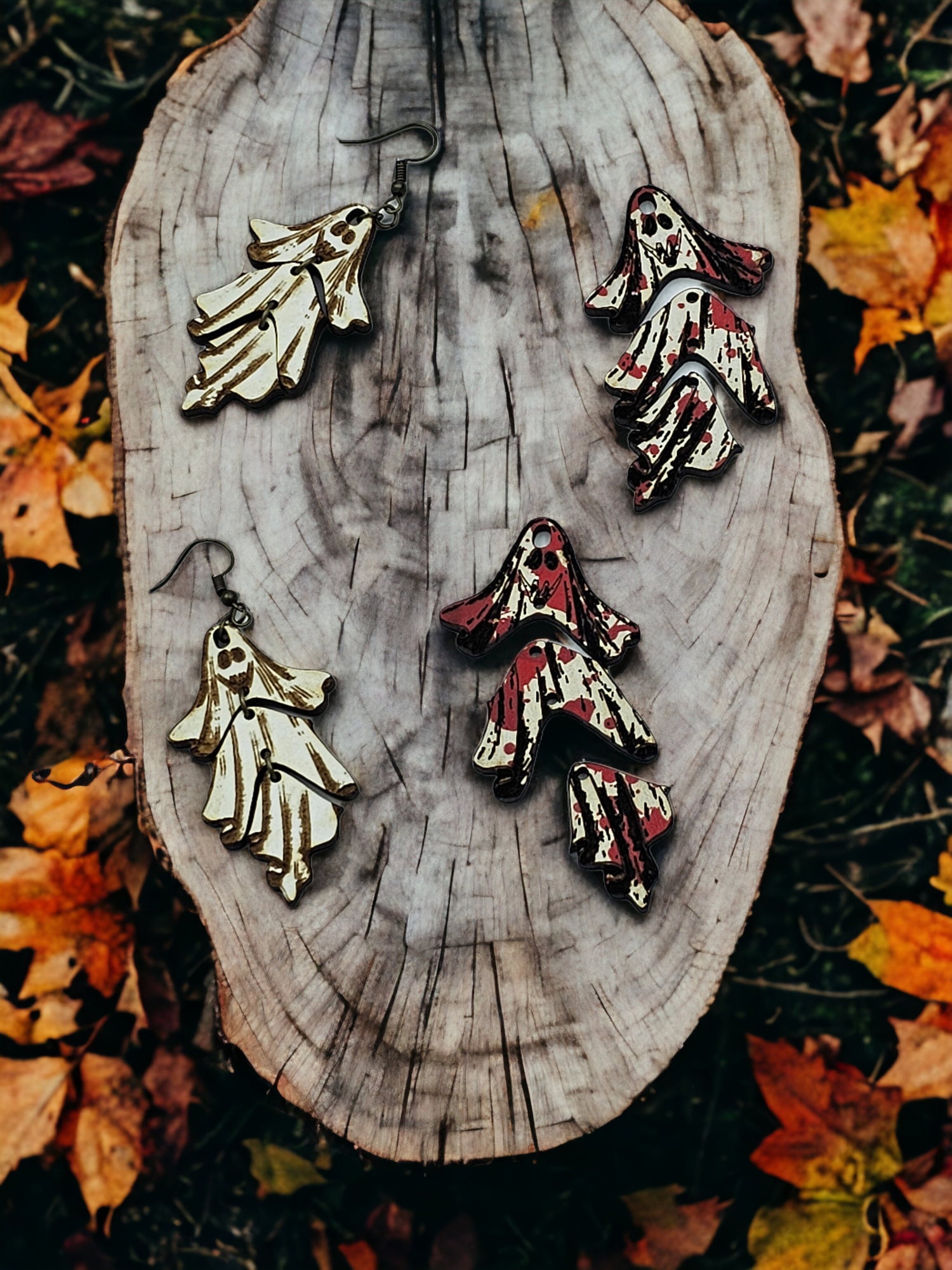 DIGITAL Stacked Ghost Earring - Etsy