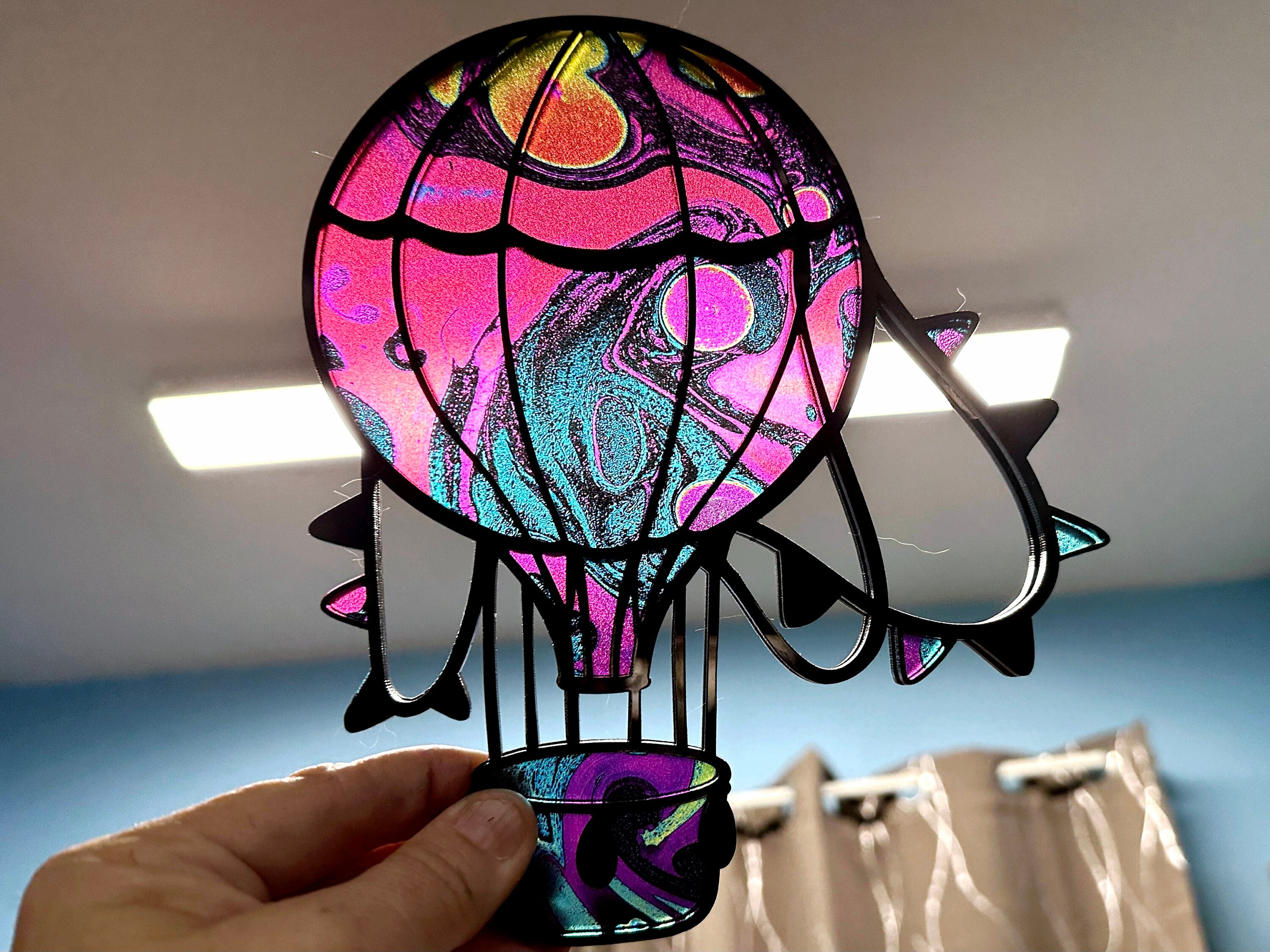 DIGITAL Hot Air Balloon Sun Catcher - Etsy