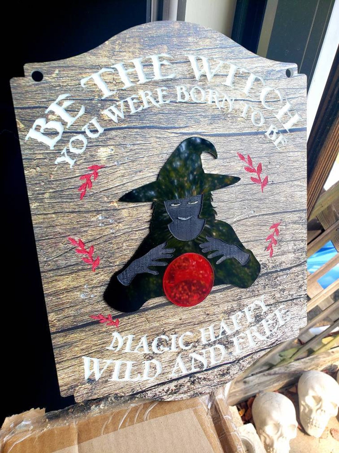 DIGITAL Witch Born Magic Happy Wild and Free Sign - Etsy