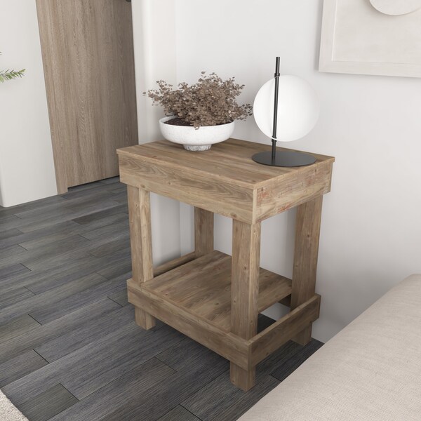 Rustic End Table - Etsy