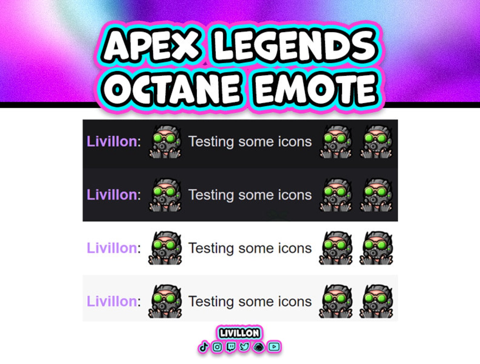 APEX LEGENDS Octane Emote Twitch Discord and Youtube - Etsy
