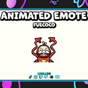 Pokemon Fuecoco Hypers Animated Emote - Twitch and Discord - Etsy