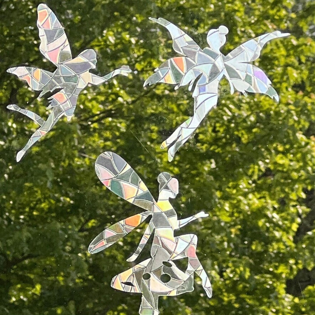 FAIRY GARDEN SUNCATCHERS, Magic Sun Catcher Decal, Magic Fairy Rainbow ...