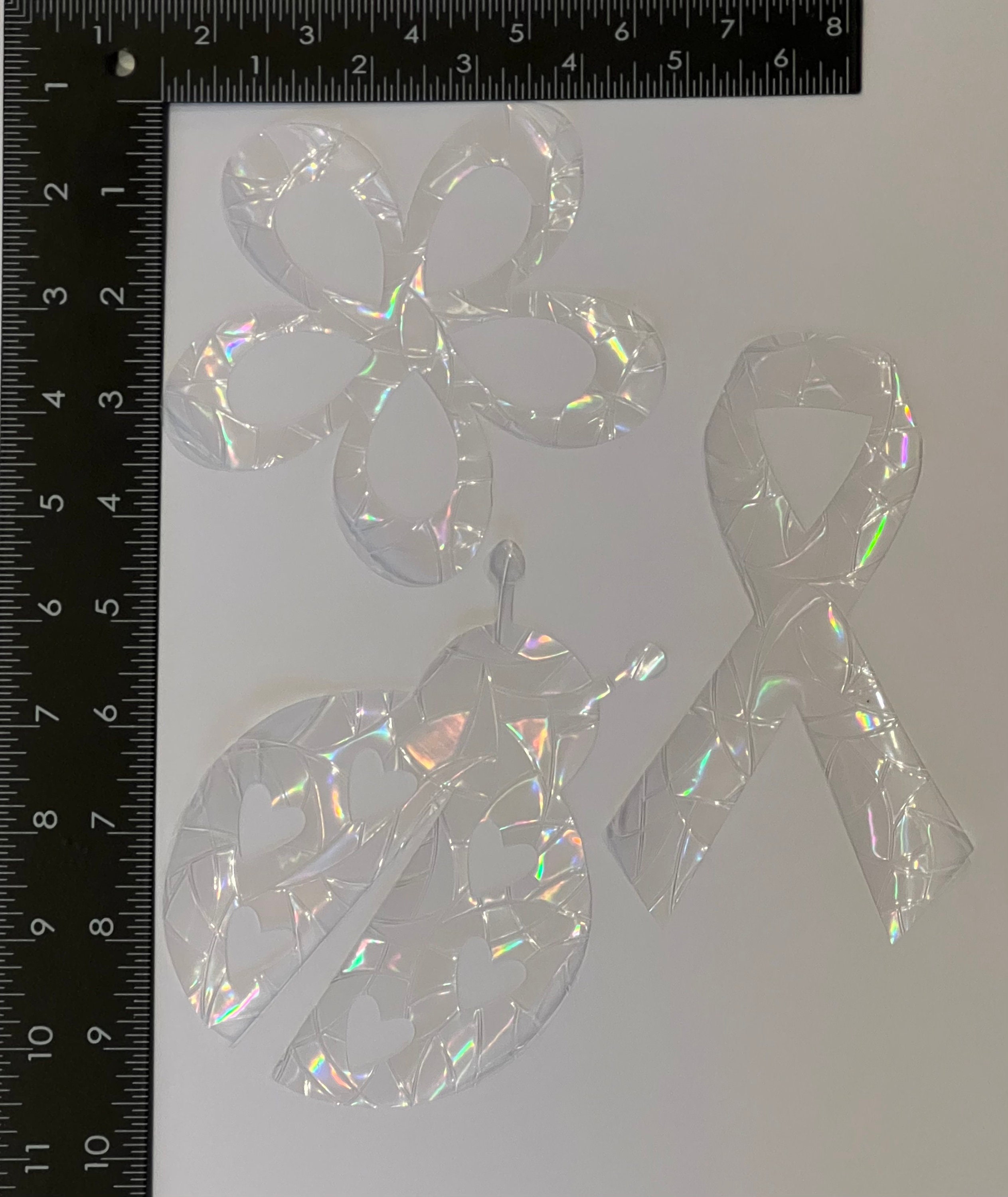 CHEERING FOR CHARLIE Rainbow Set of 3 Window Clings // Prism - Etsy