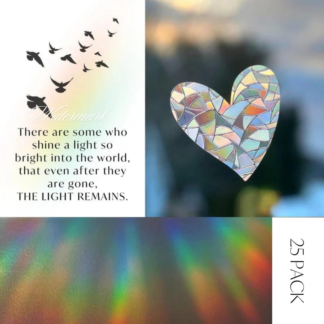 25 MODERN Sympathy Funeral Gift Rainbow Making Sun Catcher Best for ...