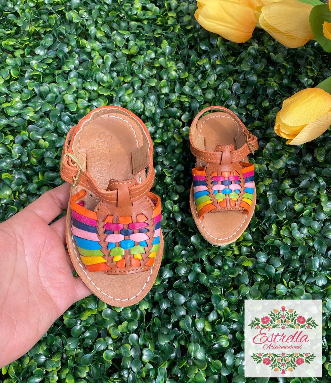 Baby Huaraches: Leather Mexican Sandals for Girls - Etsy