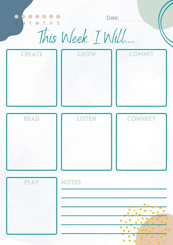 Journal Printable: Gratitude Goal Setting Meal Prep and More | Etsy