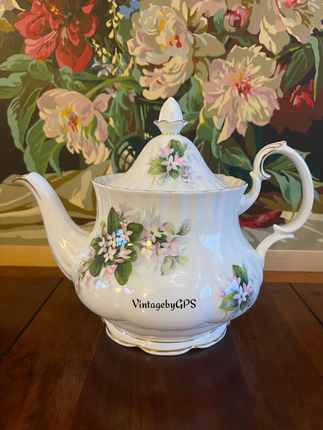 Royal Albert Mayflower Bone China Floral Large Teapot Made in England ...