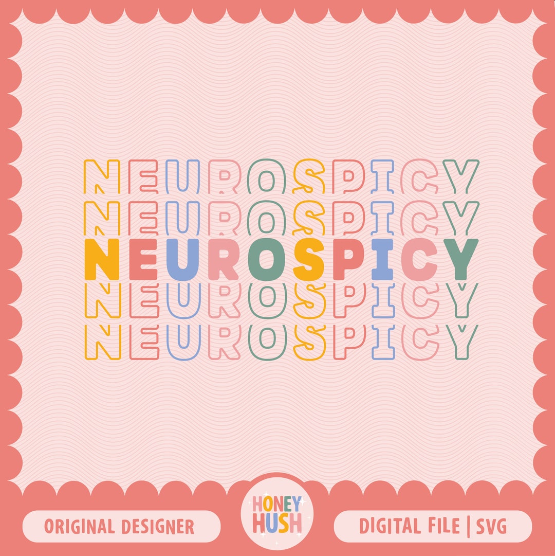 Neurospicy SVG Retro Autism Awareness Cut File Mental - Etsy