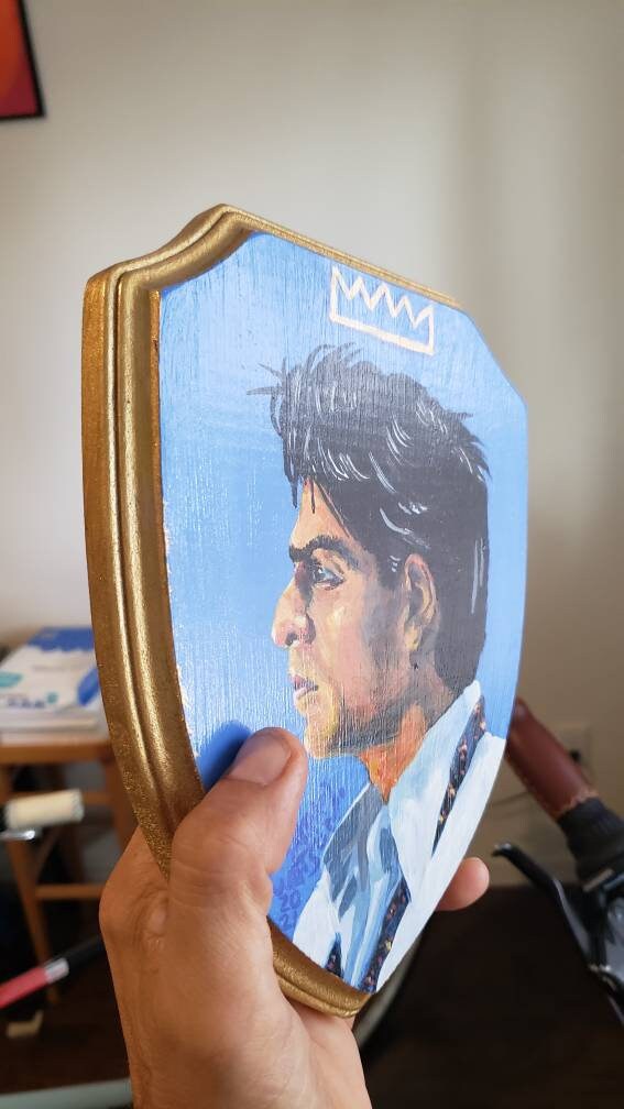 SRK Shah Rukh Khan King of Bollywood Acrylic Portrait - Original ...