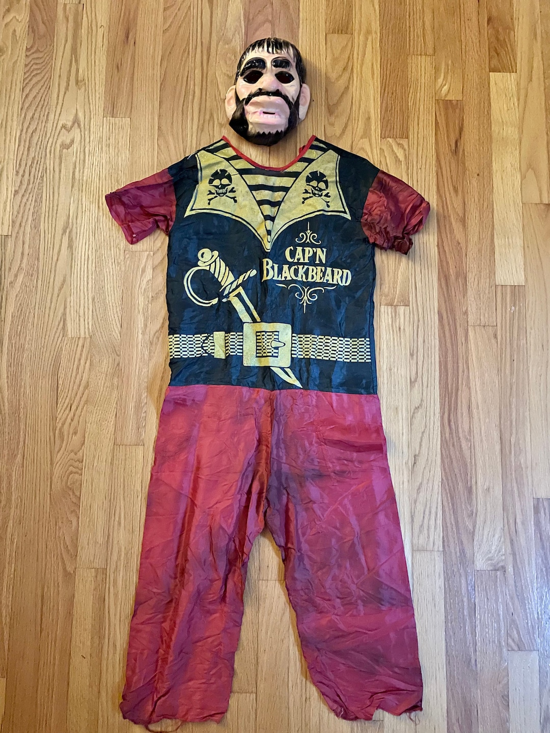 Vintage Ben Cooper Halloween Mask & Costume- Cap’n Blackbeard- RESERVED ...