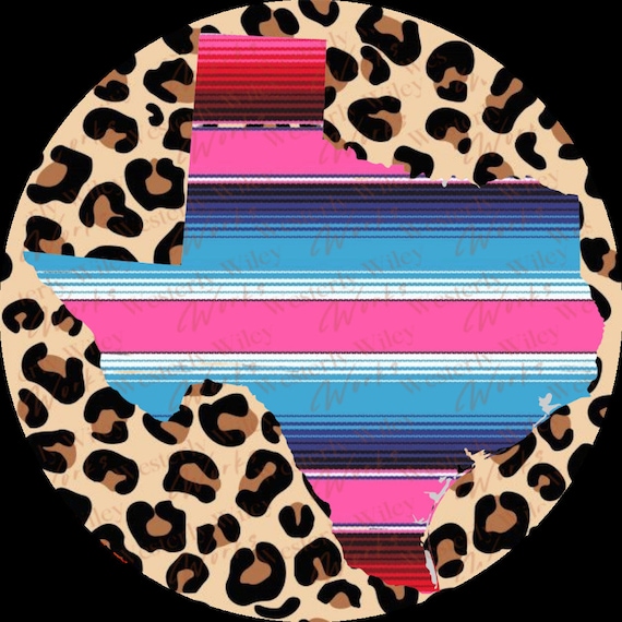 Drawing & Illustration TEXAS Teal Leopard Cheetah Freshie Rounds ...