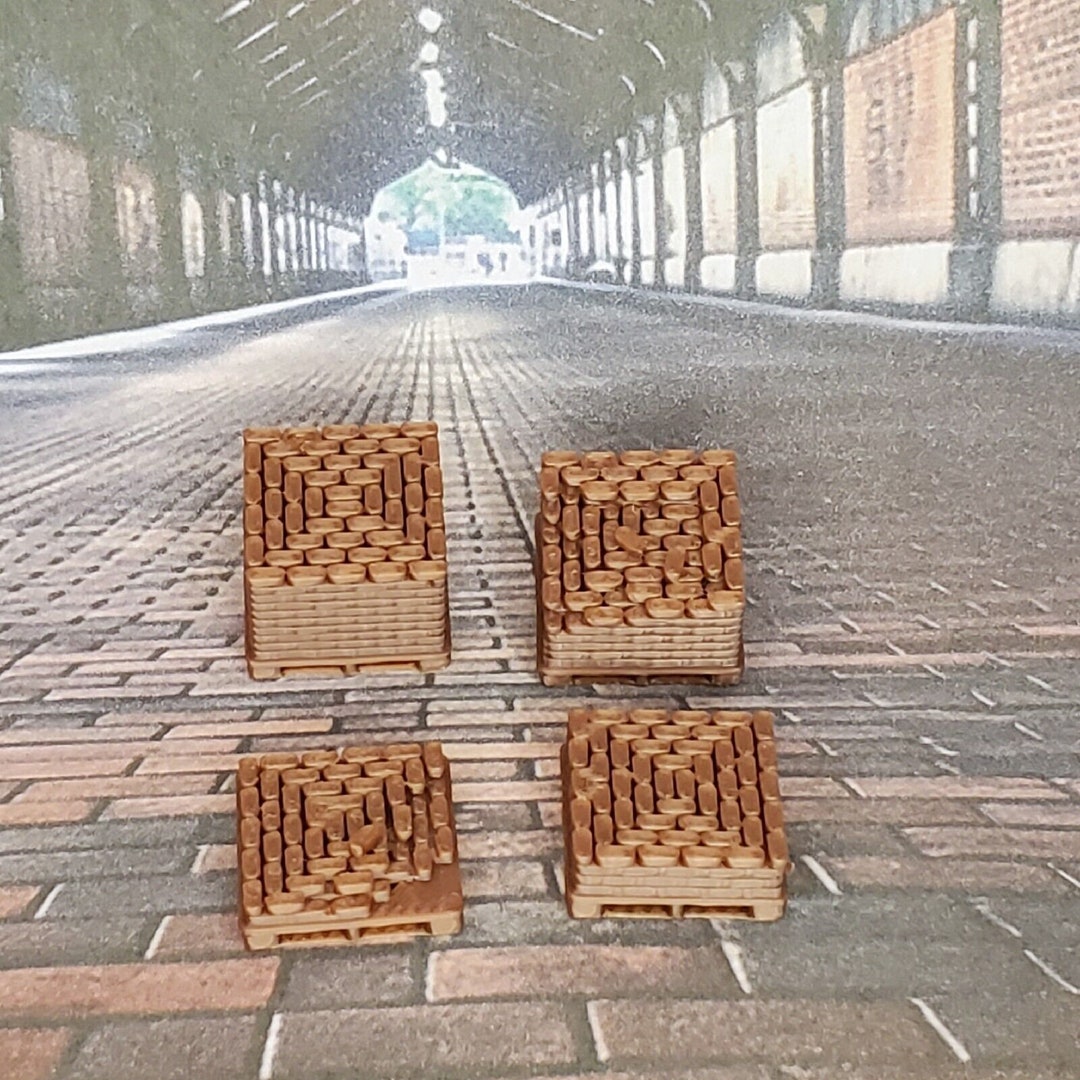 HO Scale Bricks on Pallet Model Railway Lot of Four Brown - Etsy