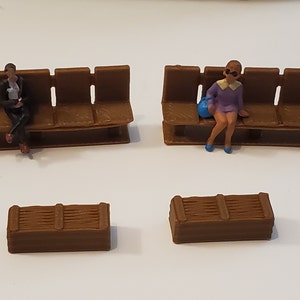 HO Scale Station Platform Seats Model Railway Lot of Four - Etsy