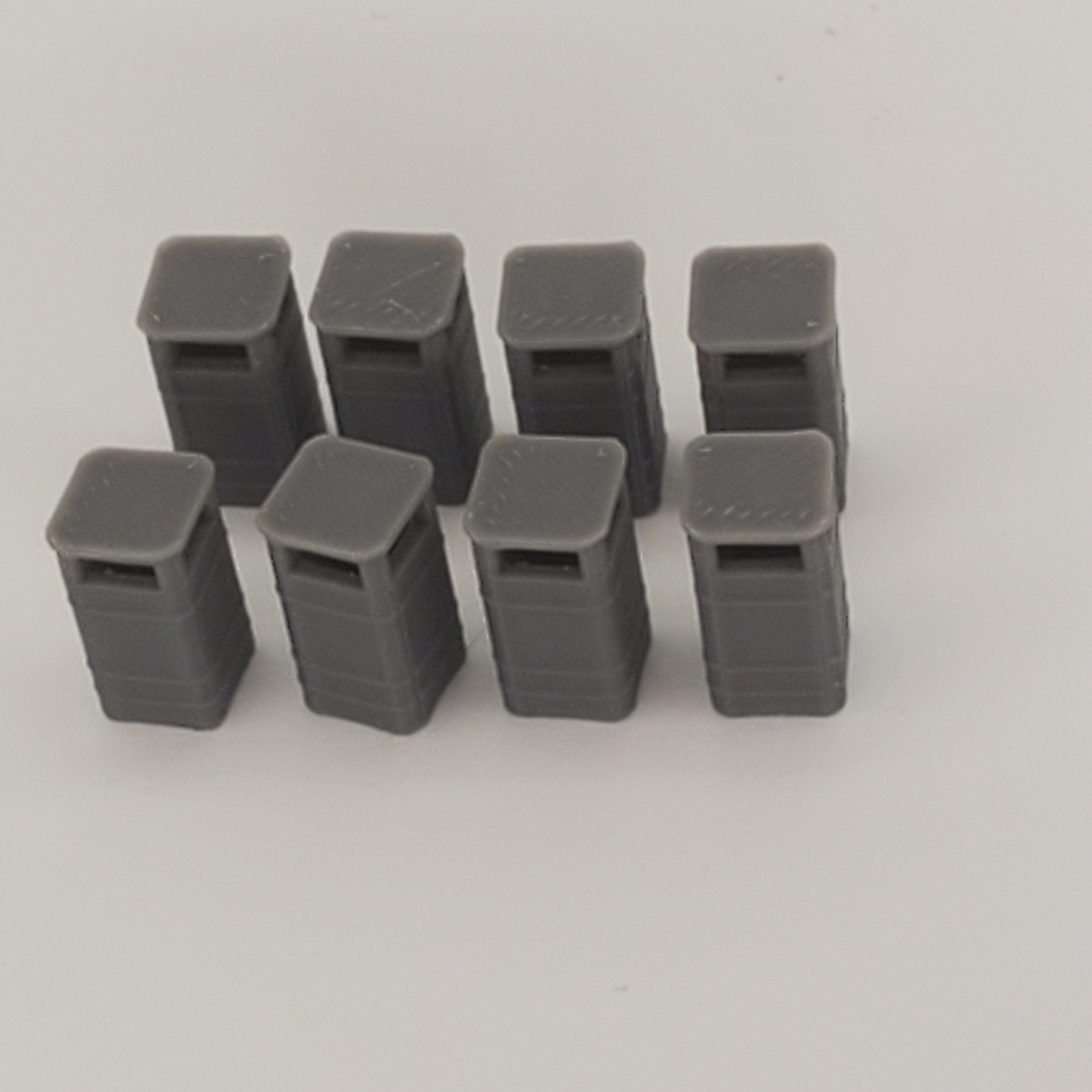 HO Scale Litter Trash Cans Model Railway Lot of Eight 3D Printed in ...