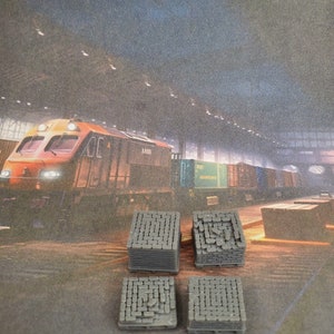 HO Scale Bricks on Pallet Model Railway Lot of Four Gray Pallets 3D ...