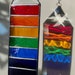 Stained Glass Hanging Sun Catcher Rainbow Design With Light Bending ...