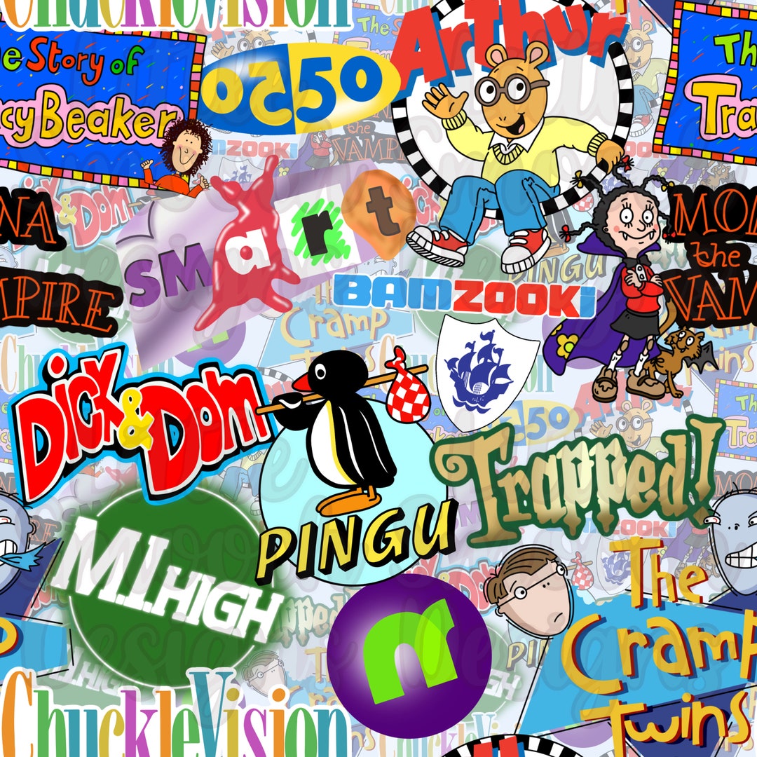 CBBC Tv Shows 90s 00s Seamless Pattern / Surface Pattern / Digital ...