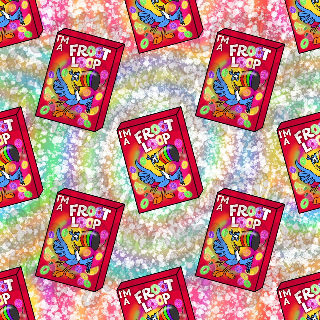 Froot Loop Cereal Seamless Pattern / Surface Pattern / Digital Pattern ...