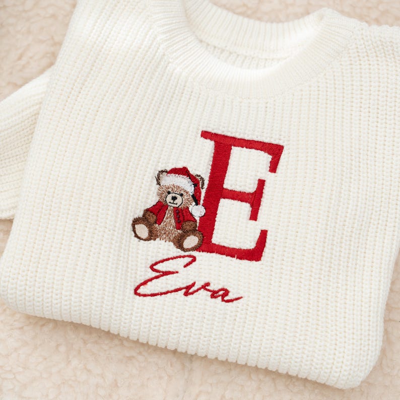 Personalized Christmas Sweater With Name, Custom Toddler Holiday ...