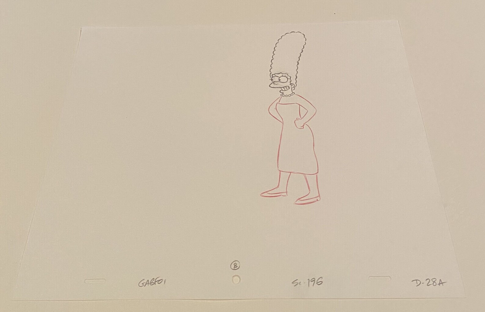 Simpsons Original Production Animation Sketch Drawing Cel Marge Rare ...