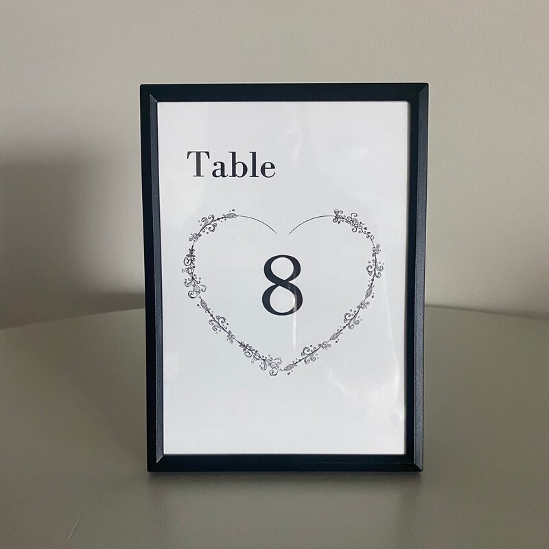 Heart Table Numbers - Etsy