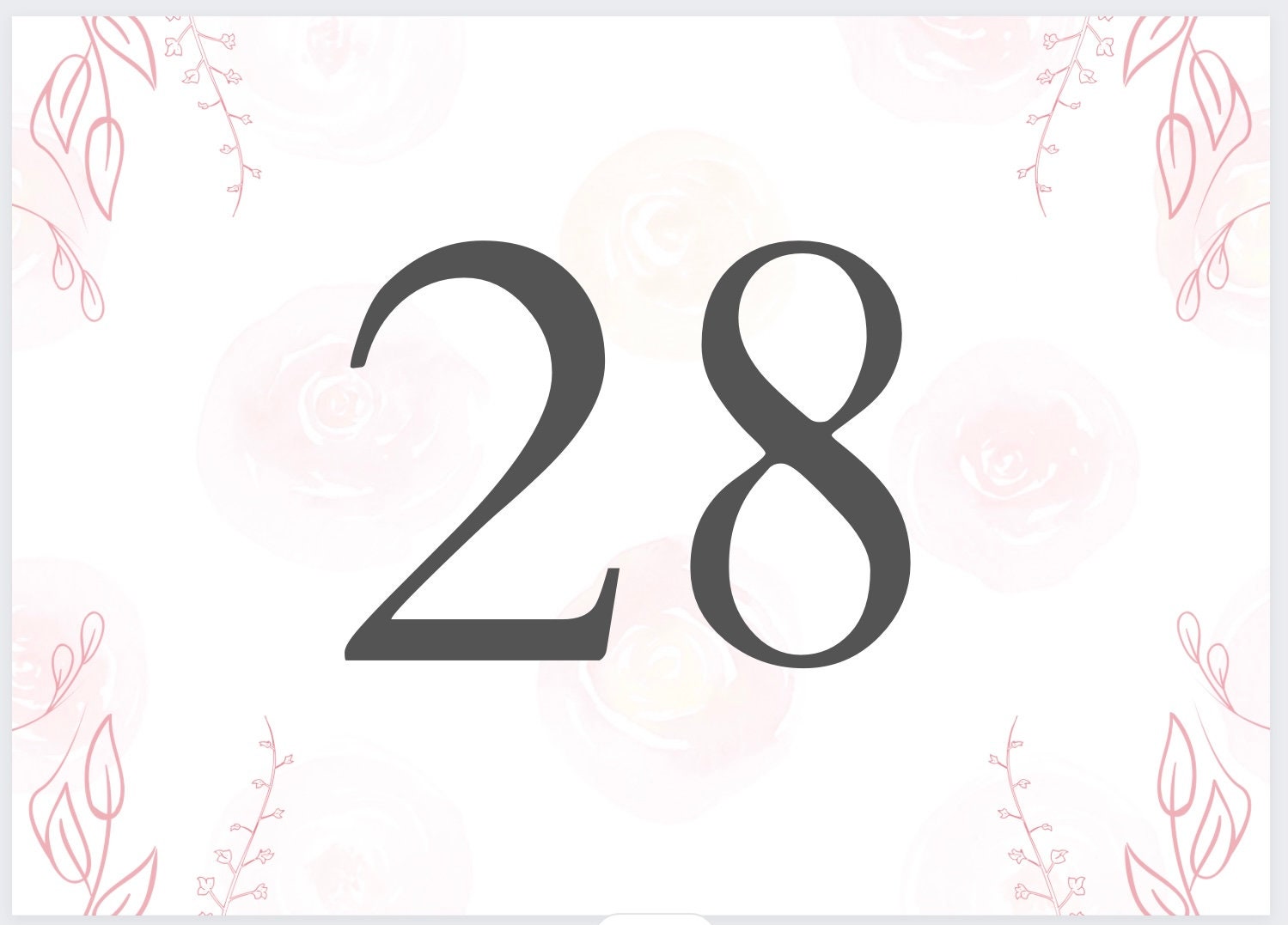 Table Numbers 1-30 Printable Template Download Available Immediately ...