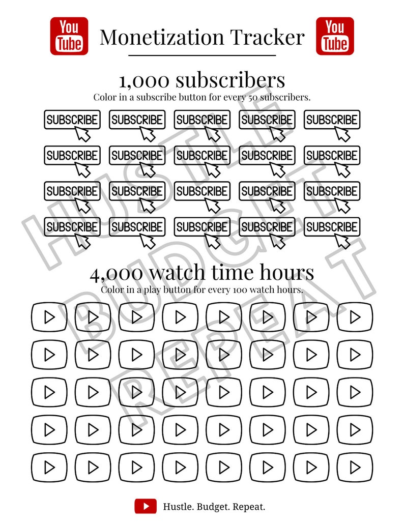 Youtube Monetization Tracker Easily Track Your First 1,000 Subscribers ...