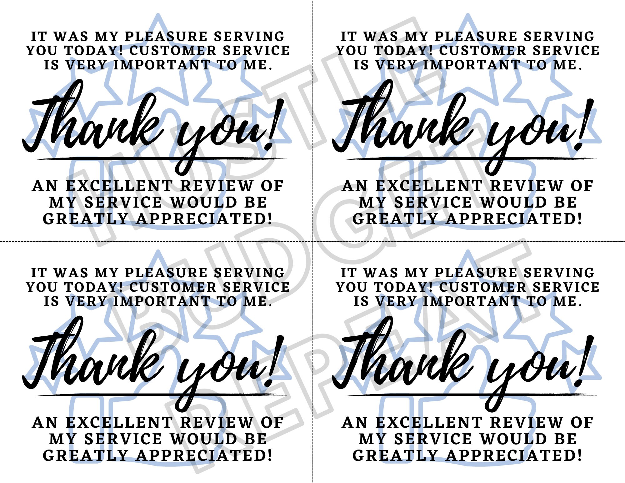 Shopper Thank You Card for Customer Thank You Note Delivery Drivers ...