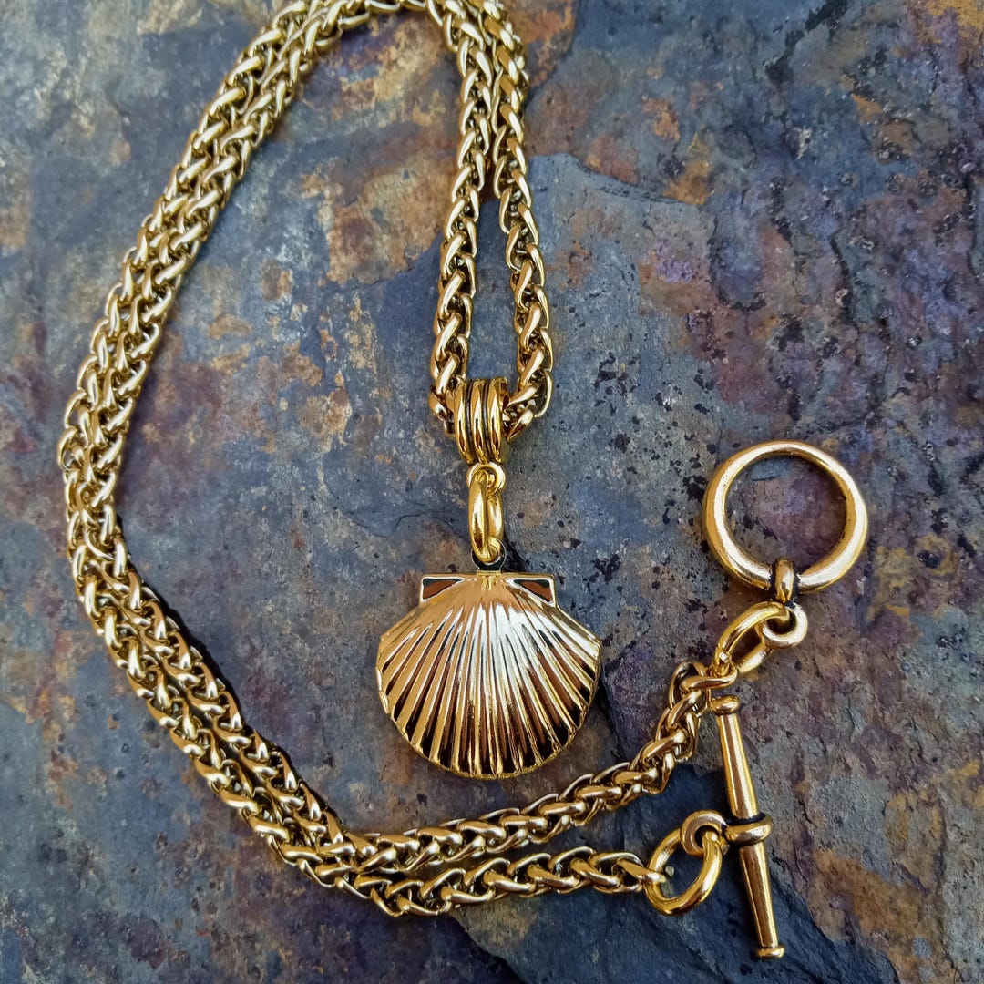 Gold Filled Seashell Locket Necklace, Photo Keepsake - Etsy