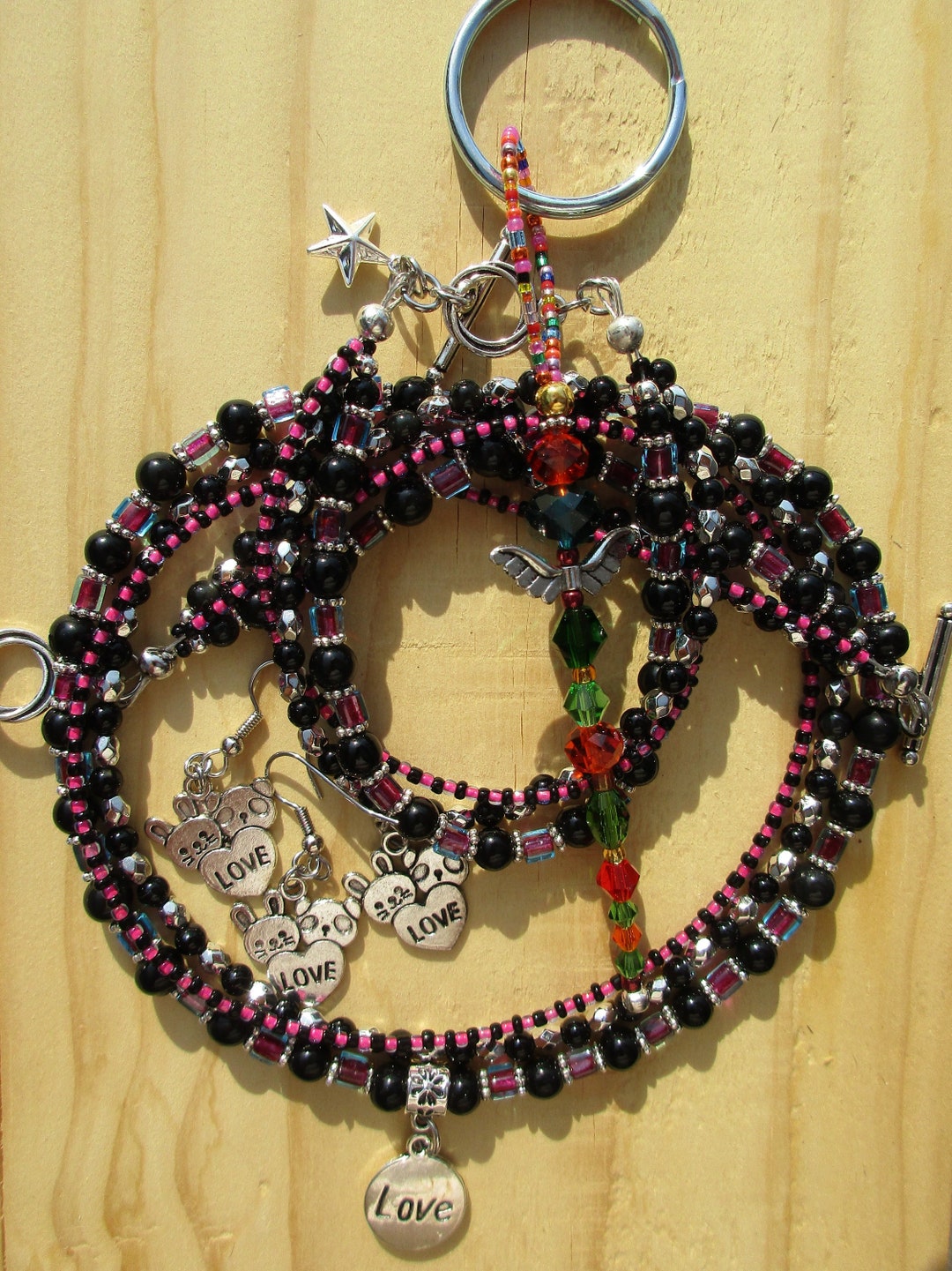 The Pretty Punky Gothic Chick: Obsidian, Silver and Pinks, Choker ...
