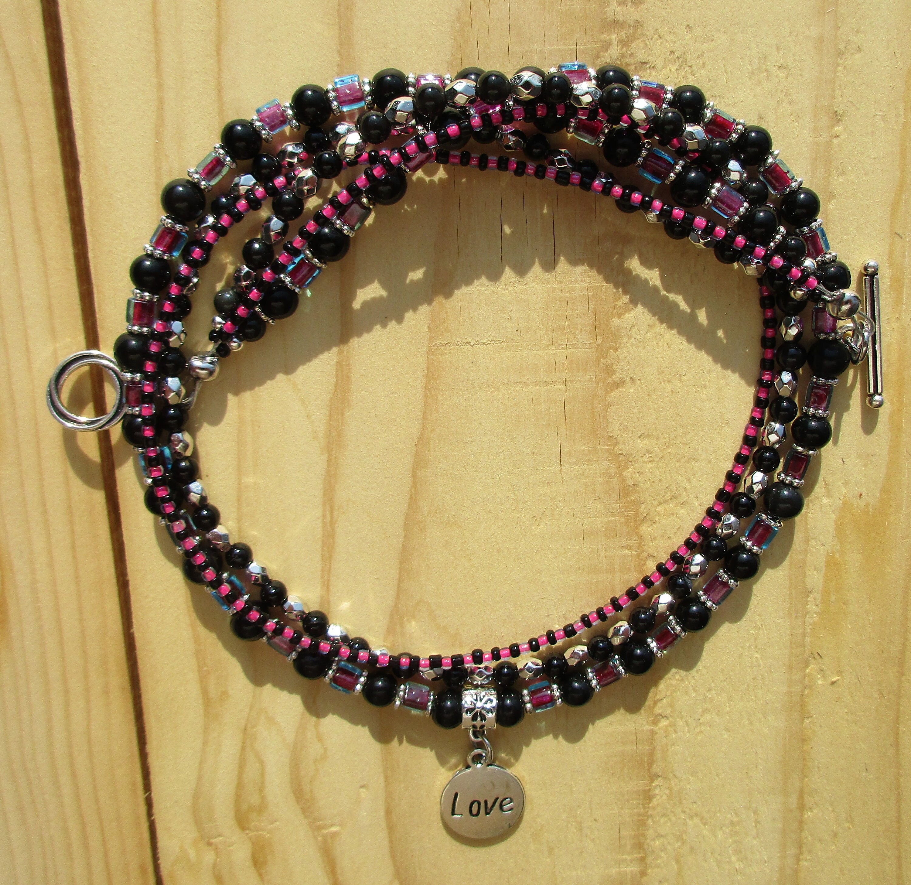 The Pretty Punky Gothic Chick: Obsidian, Silver and Pinks, Choker ...