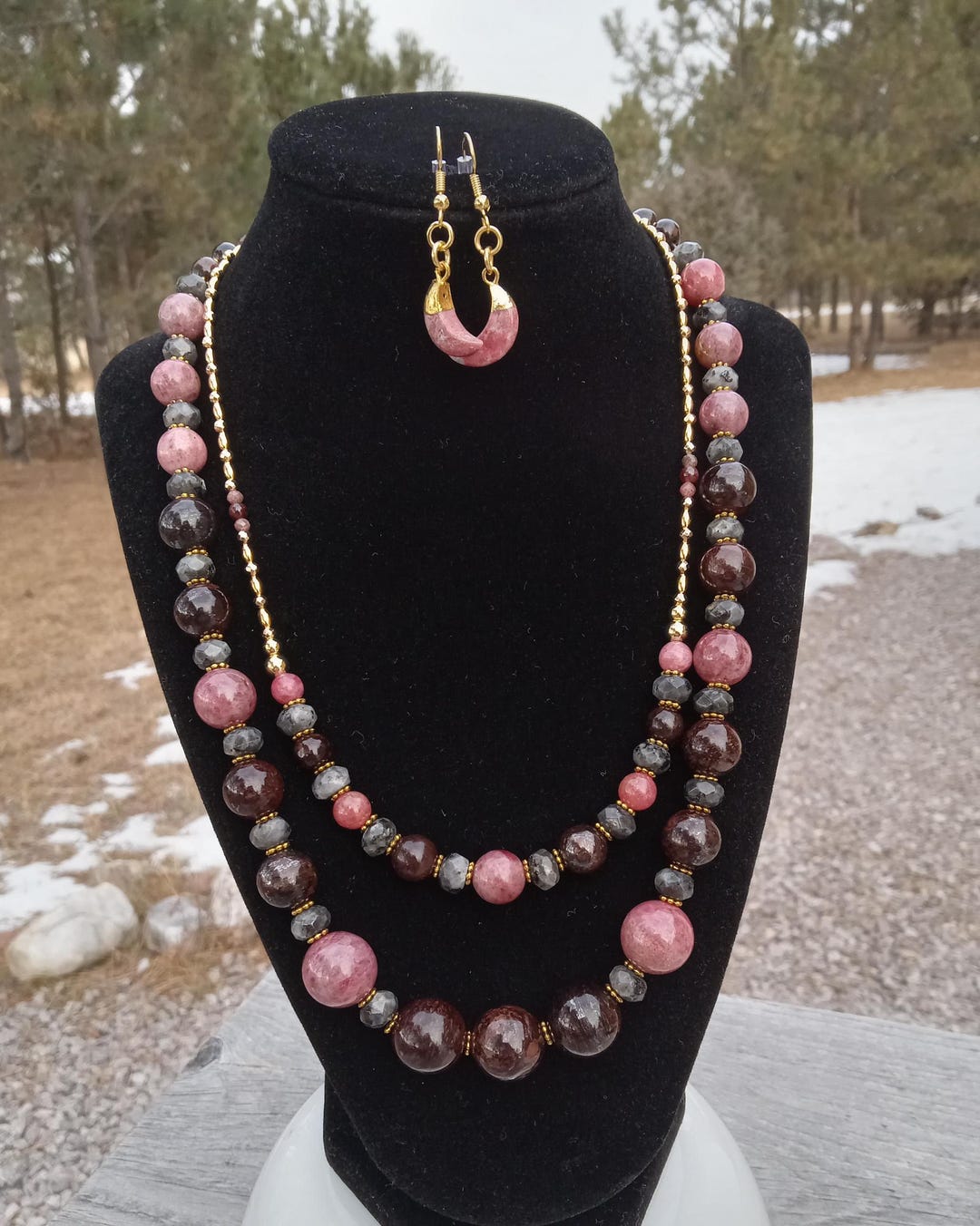 Rare Golden Red Nuummite Rare Thulite Black Labradorite Larvikite ...