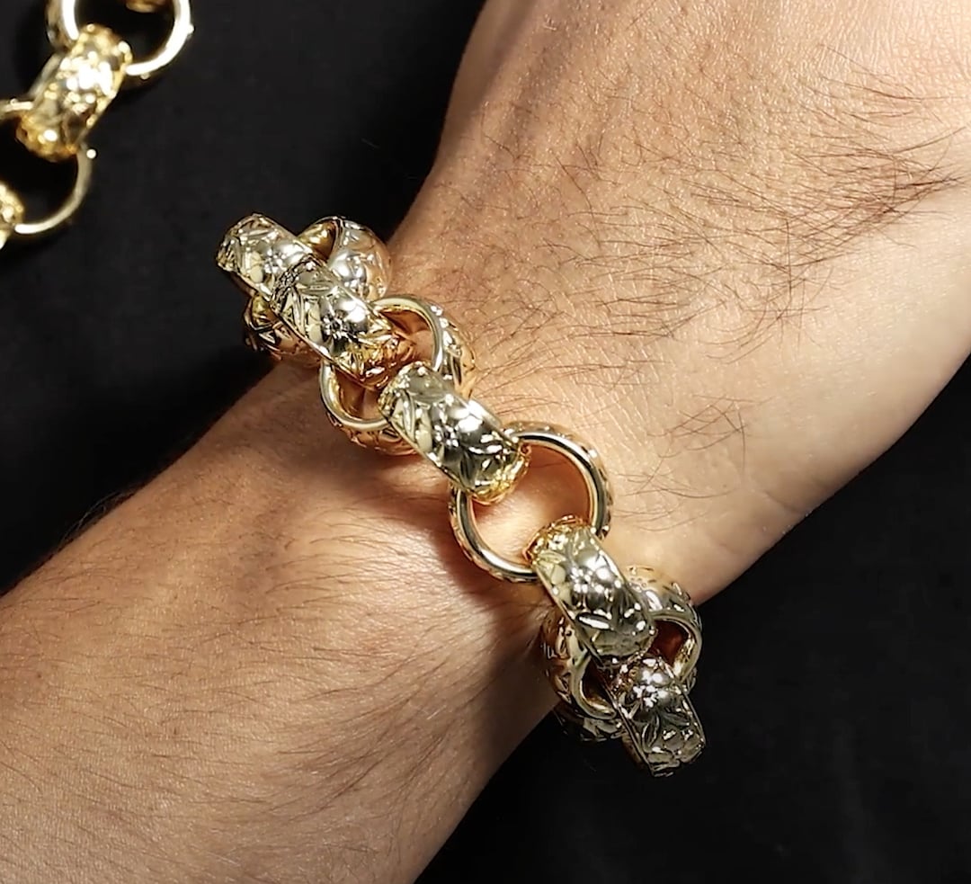 Giant Gold 20mm 18K GF XXL Belcher Bracelet Men Large Chunky - Etsy UK