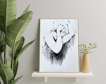 Pen Ink Figure Drawing - Etsy