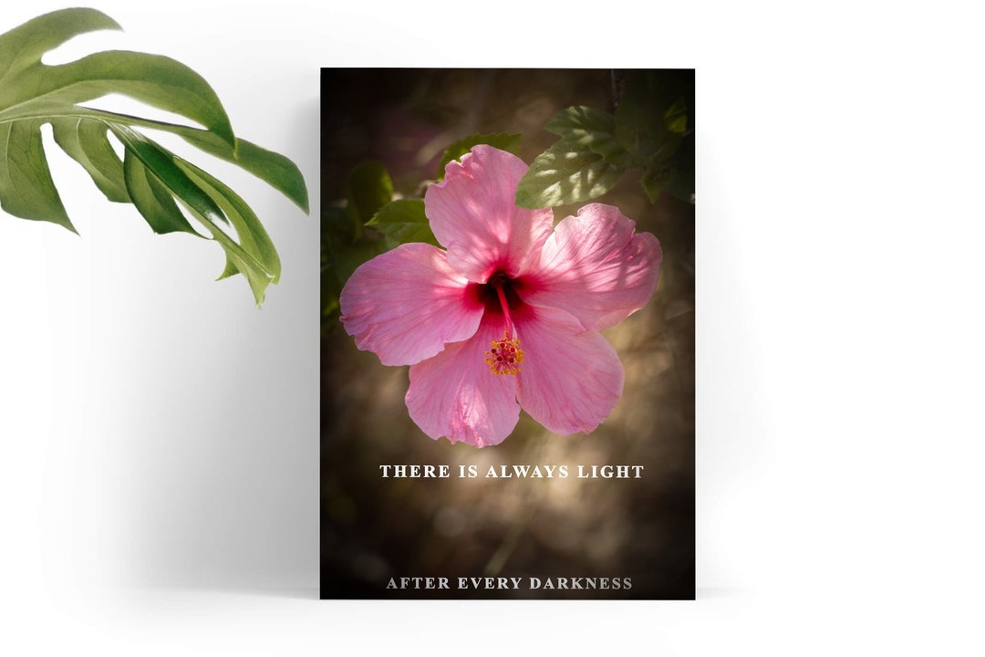 Encouraging Mental Health Flower Photography Greeting Card - Thinking ...