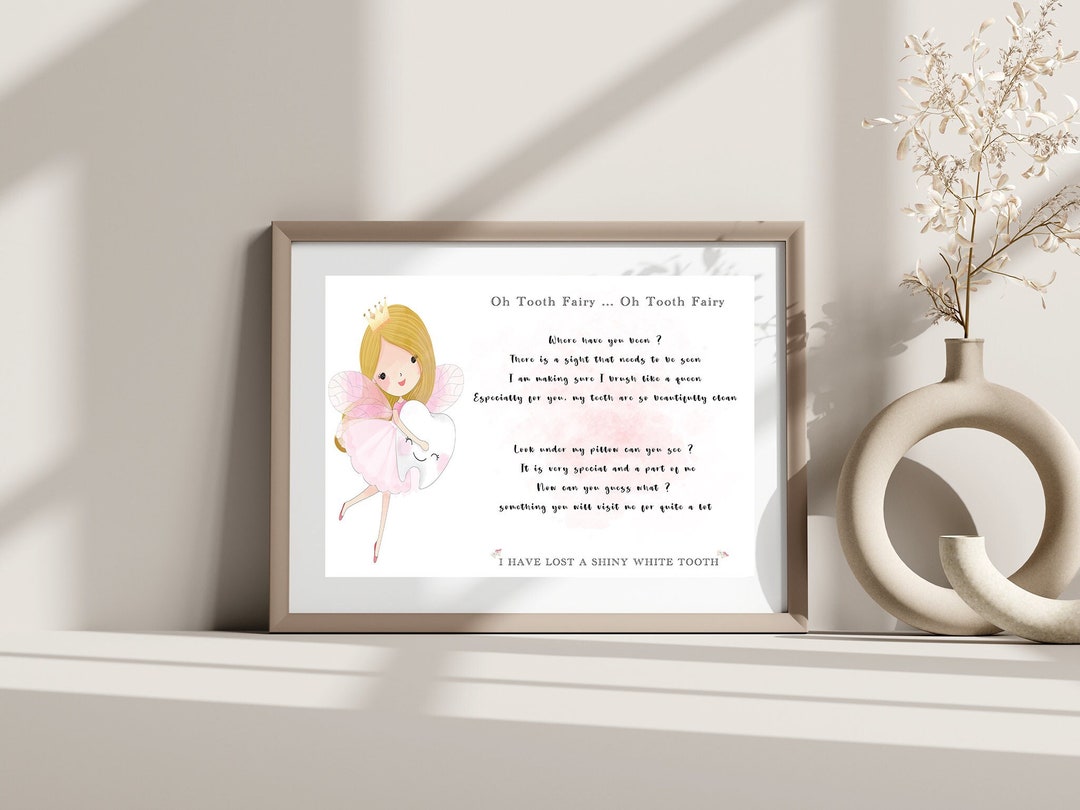 Tooth Fairy, Note From Tooth Fairy, Fairy Poem, Digital File, Tooth ...