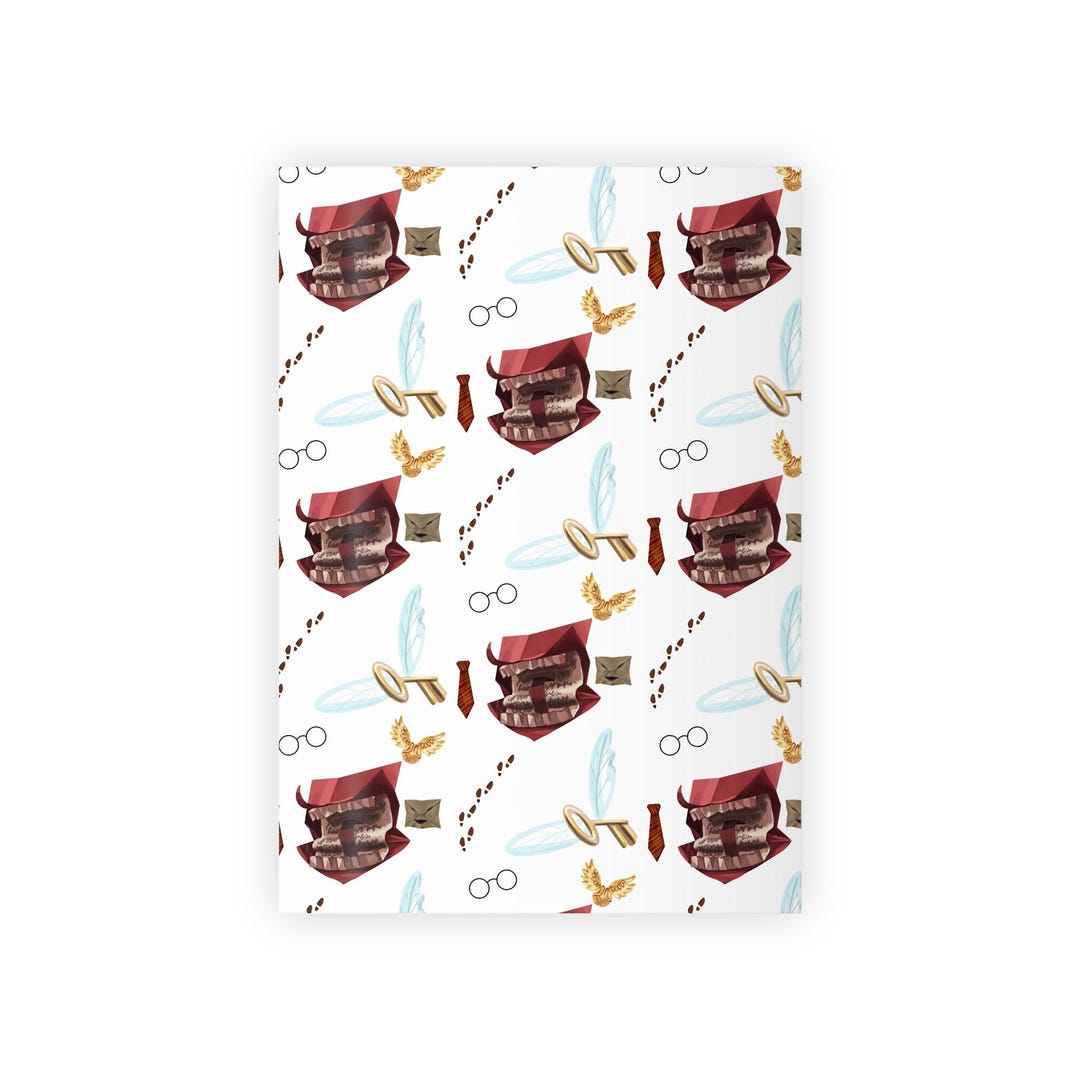 Wrapping Paper Roll, Harry Potter Themed Gift Wrap With Flying Keys and ...