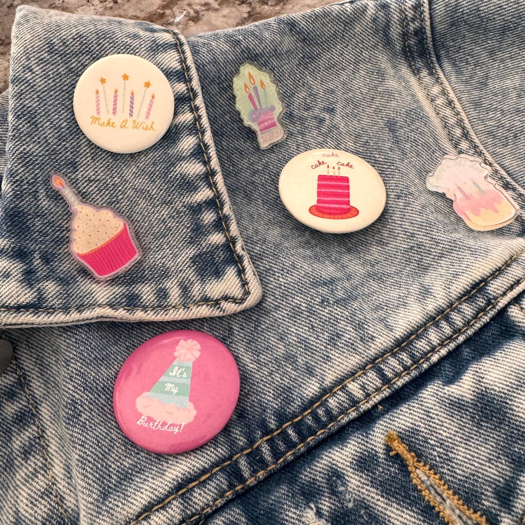 Happy Birthday Bundle Pins and Buttons - Etsy
