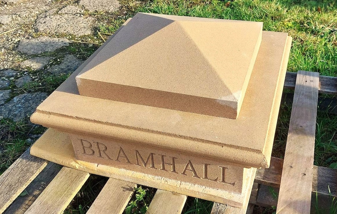 450mm X 450mm Pier Cap Engraved With Your House Name - Etsy UK