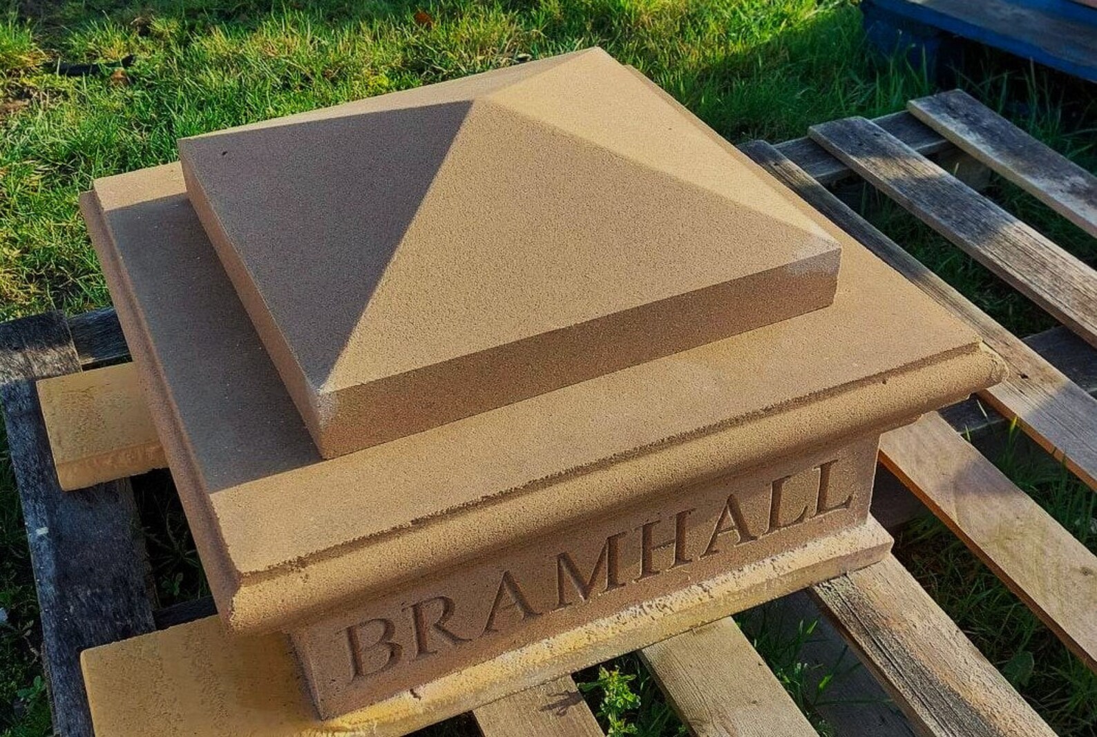 450mm X 450mm Pier Cap Engraved With Your House Name - Etsy UK