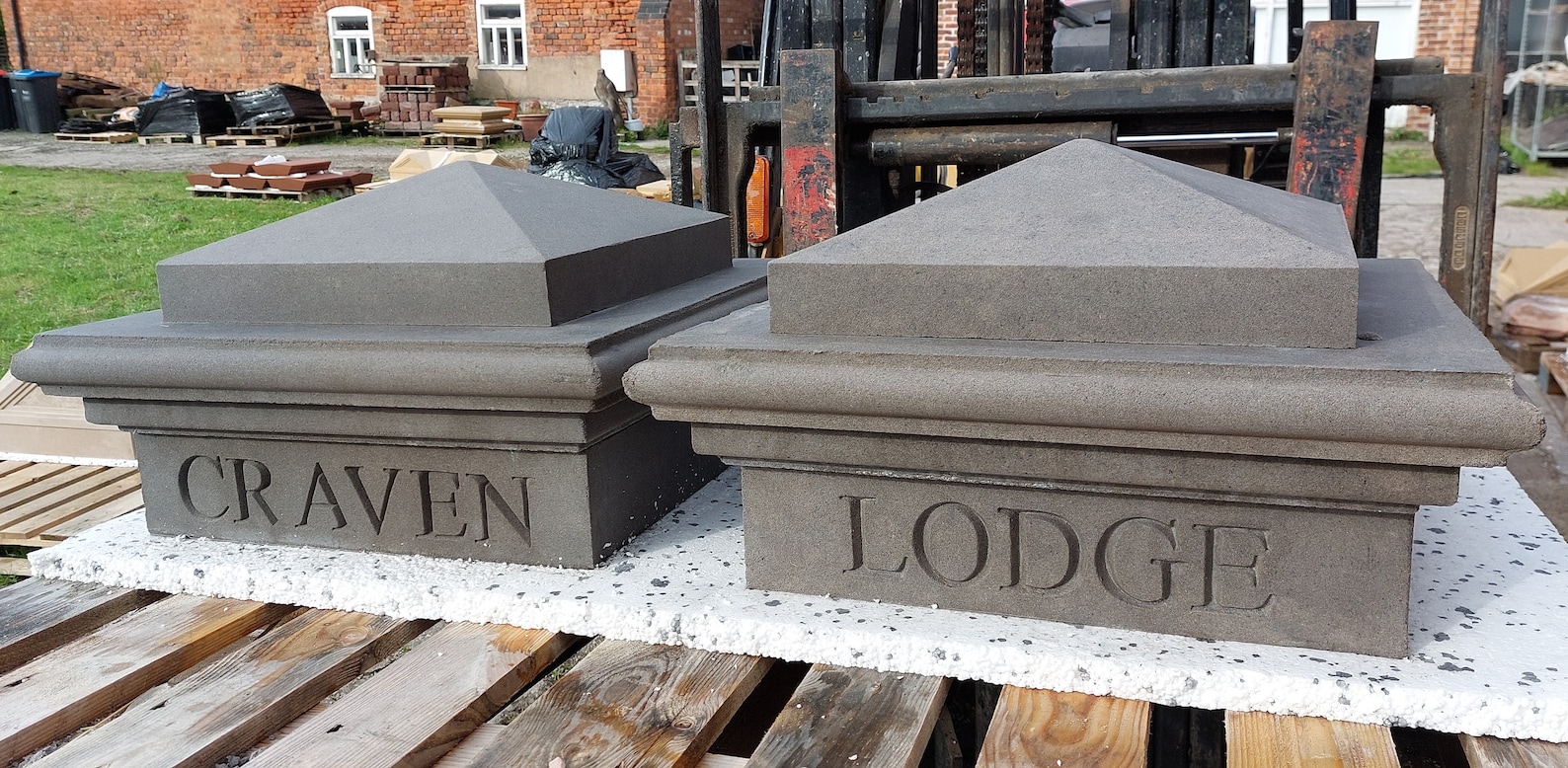 450mm X 450mm Pier Cap Engraved With Your House Name - Etsy UK