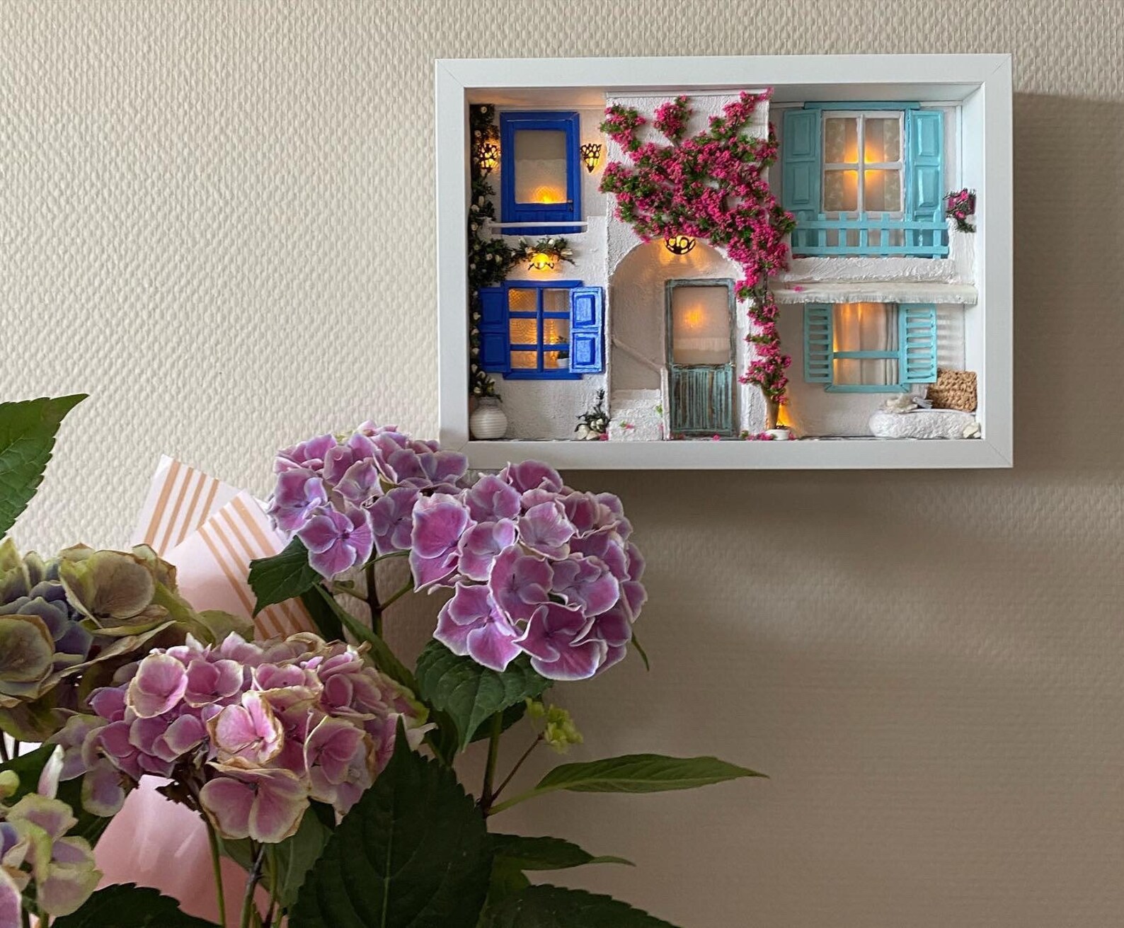 3d Wall Art Shadow Box Miniature Mediterranean Style Diorama - Etsy