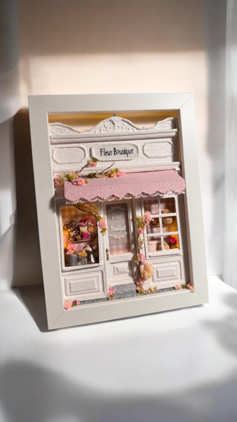 Handmade Miniature Flower Shop Diorama - Etsy