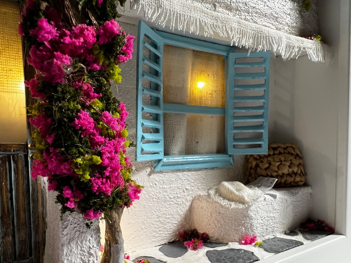 3d Wall Art Shadow Box Miniature Mediterranean Style Diorama - Etsy